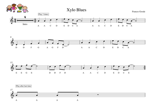Xylo Blues - a fun piece for classroom xylophones | Teaching Resources