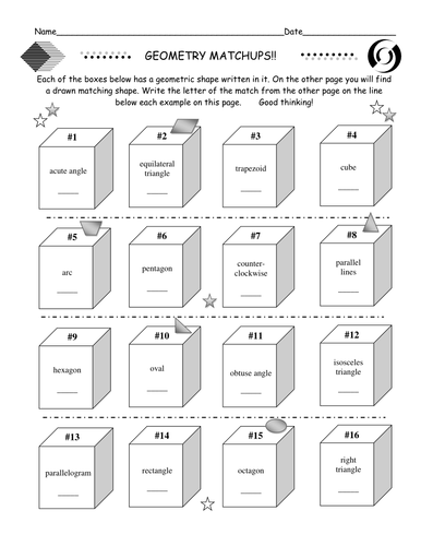 Geometry Bundle 7 Worksheets Incl. Word Problems | Teaching Resources Geometry Bundle 7 Worksheets Incl. Word Problems | Teaching Resources