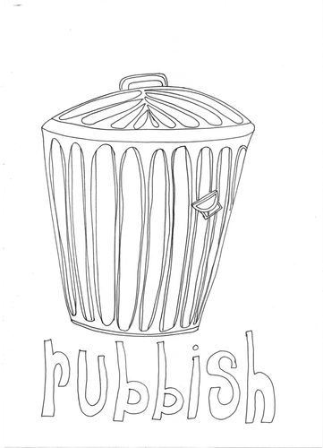 Rubbish :Recycling and Materials Colouring Page | Teaching Resources