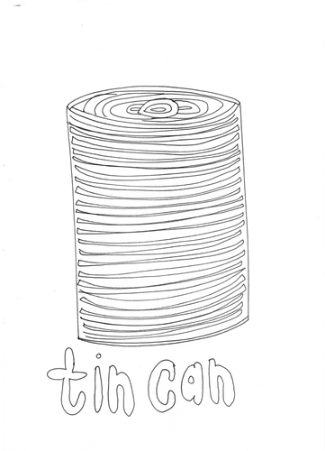 Tin Can :Recycling and Materials Colouring Page | Teaching Resources