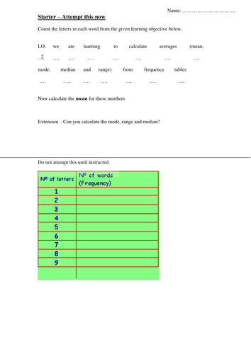 Averages from frequency tables ungrouped and grouped data | Teaching ... Averages from frequency tables ungrouped and grouped data | Teaching ...