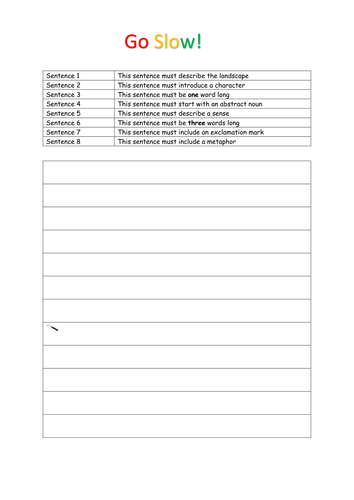 SLOW WRITING - CREATIVE! | Teaching Resources