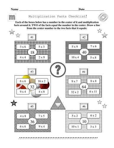 Multiplication Facts Checklist 120 FACTS! | Teaching Resources