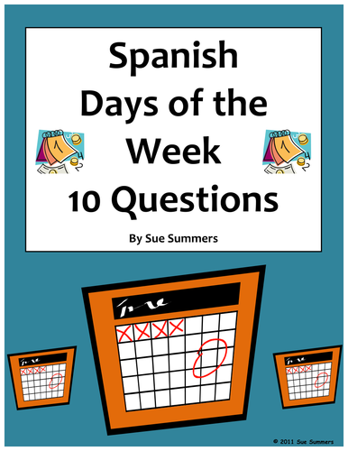 Spanish Calendar Bundle - Days of the Week, Months, and Seasons ...