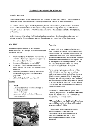 IGCSE Collapse of Peace/ Road to WW2 | Teaching Resources