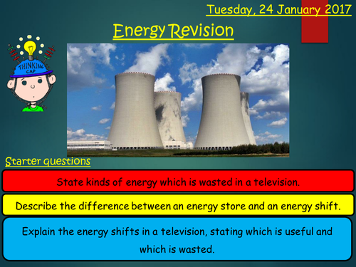 Physics Revision - Energy Stores Pathways Efficiency | Teaching Resources