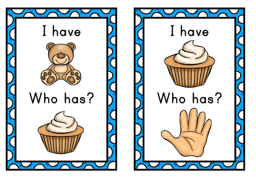 Speaking and Listening Game ( I have / Who Has ) for EYFS/KS1/ESL/ELL ...