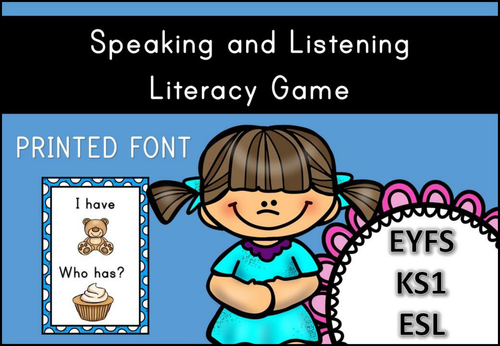Speaking and Listening Game ( I have / Who Has ) for EYFS/KS1/ESL/ELL ...