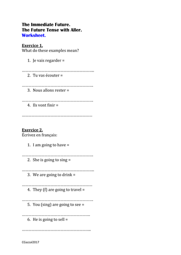 The French Future Tense with Aller and The Simple Future - A Complete ...