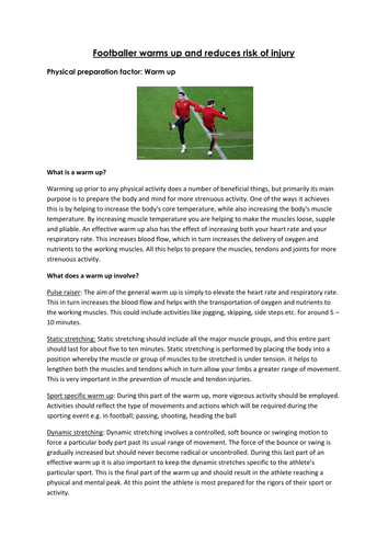 Reducing the risk of sports injuries LO1 Lessons Bundle | Teaching ...