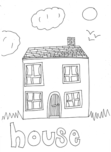 House Colouring Page | Teaching Resources