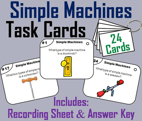 Simple Machines Task Cards and Activities Bundle | Teaching Resources