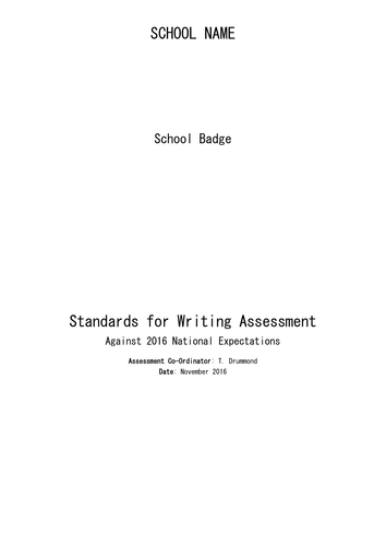 Writing Assessment Criteria and Trackers (NC 2014 + Ros Wilson ...