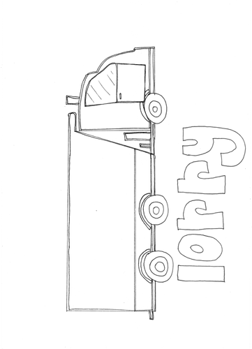 Lorry: Transport and Travel: Colouring Page | Teaching Resources
