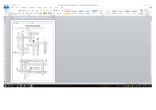 FRENCH - Fruit and vegetables - Les Fruits et les Légumes - Worksheets ...