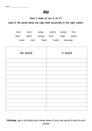 Sound sort with ou | Teaching Resources