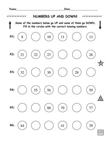 Numbers UP and DOWN | Teaching Resources