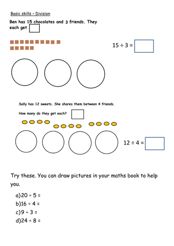 Differentiated division questions and problems | Teaching Resources
