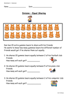 Division: Sharing Equally - Presentation, Lesson Plan, Activities and ...