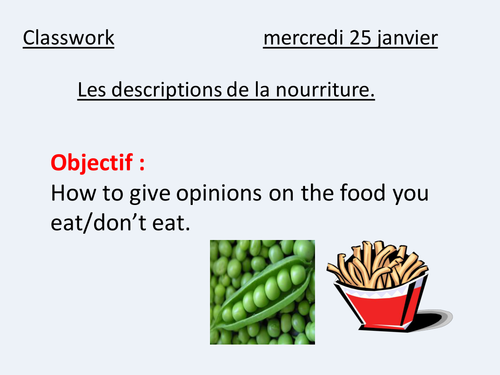 How to describe foods in French and discuss what you eat on a typical ...