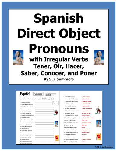 Spanish Direct Object Pronouns Bundle | Teaching Resources