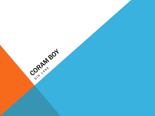 Coram boy 2 lessons | Teaching Resources