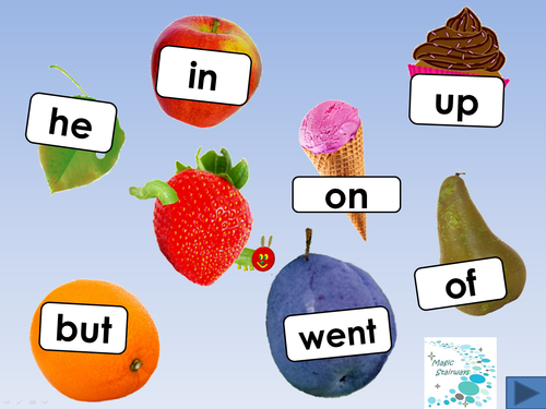 The Very Hungry Caterpillar - Caterpillar Chomp sight/vocabulary words ...