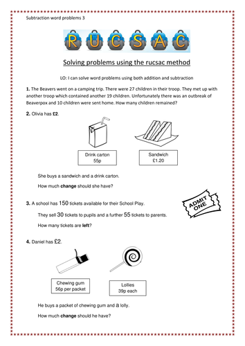 Lesson on solving 2 step addition and subtraction problems | Teaching ...