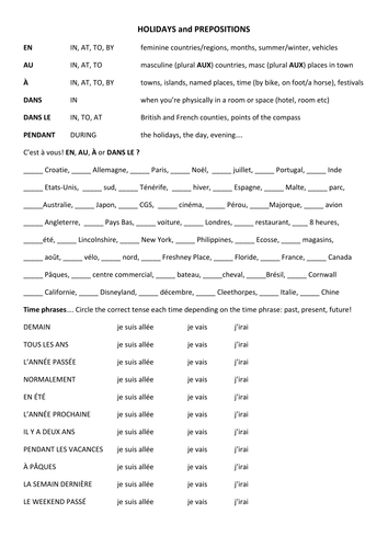 Holidays in French | Teaching Resources