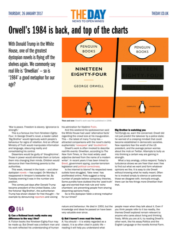 "Orwell’s 1984 is back and top of the charts": transform learning using ...