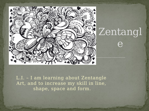 Zentangle Lesson and practice sheet | Teaching Resources
