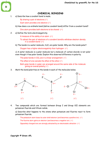 Chemical Bonding | Teaching Resources