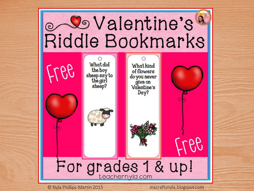 Valentine's Day Bookmarks - Free | Teaching Resources