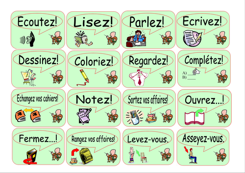 Target Language Classroom Signs: French | Teaching Resources