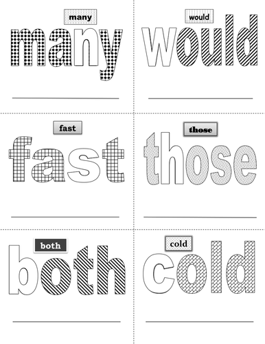 Second Grade Sight Words Activity Cards COLOR and PRINT | Teaching ...