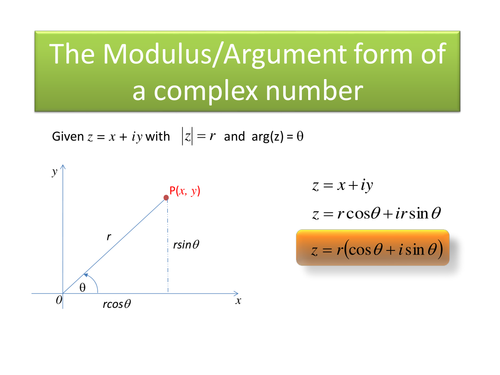 The Modulus argument form of Complex numbers | Teaching Resources The Modulus argument form of Complex numbers | Teaching Resources