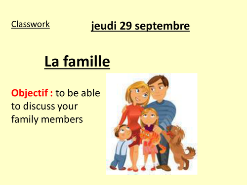 Family members in French. | Teaching Resources