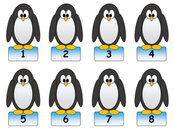 Penguin number lines | Teaching Resources