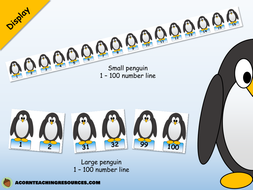 Penguin number lines | Teaching Resources