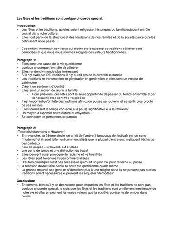 AS French Essay Plans | Teaching Resources