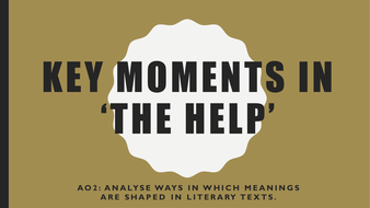 'The Help' - Analysing Key Moments. | Teaching Resources