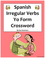Spanish Irregular Yo Form Verbs Crossword and Image IDs Worksheet ...