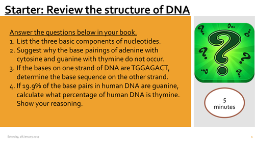 A-level Biology_Structure of RNA | Teaching Resources
