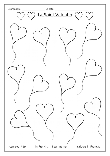 FRENCH - SAINT VALENTINE - ACTIVITIES 2 - WORKSHEETS/GAME | Teaching ...