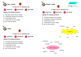 Sentence construction - uplevelling sentences. | Teaching Resources