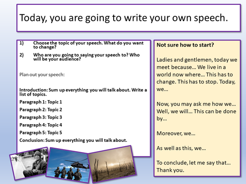 AQA Paper 2: Section B Speech Writing | Teaching Resources