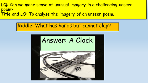 A Martian Sends a Postcard Home - KS3 Unseen Poem Analysis | Teaching ...