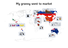 My Granny Went to Market: A Round-the-world Counting Rhyme - World map ...