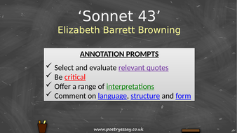 Elizabeth Barrett Browning – ‘Sonnet 43’ – Annotation / Planning Table ...