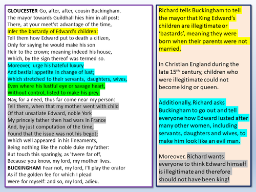 Richard III Act 3 Scene 5 | Teaching Resources
